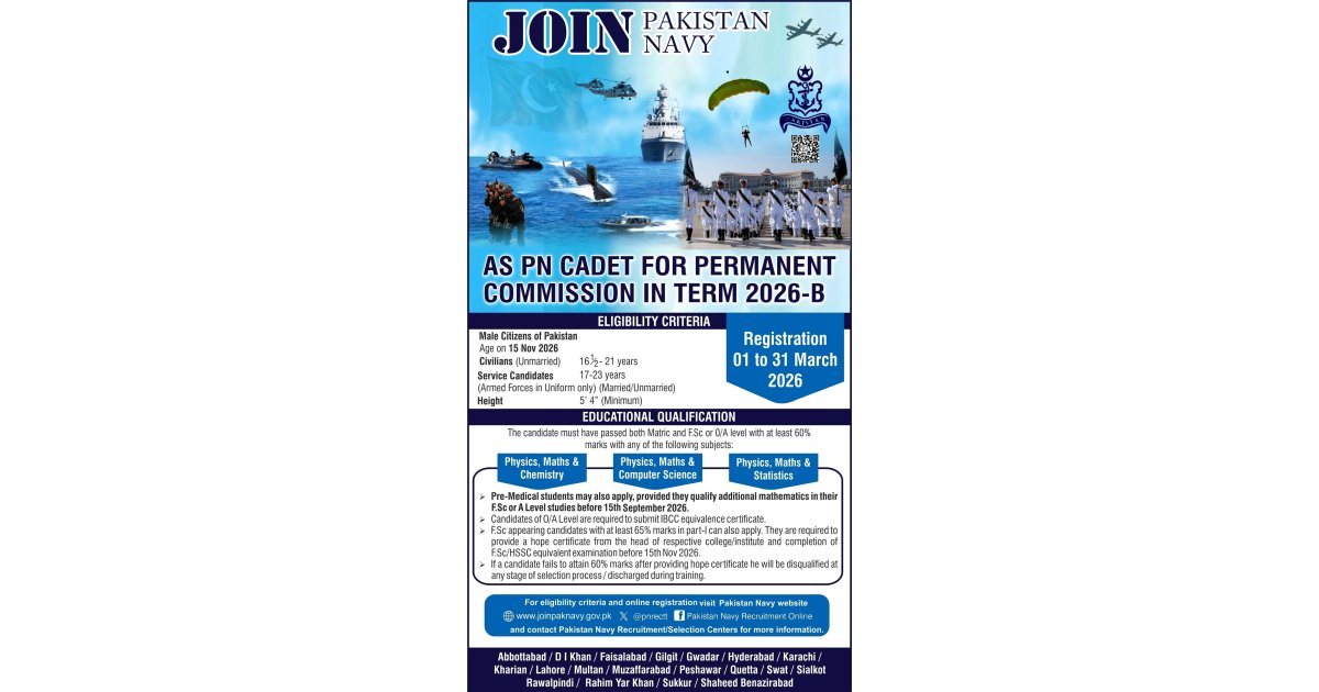 Join Pak Navy - Online Apply PN Admission 2026