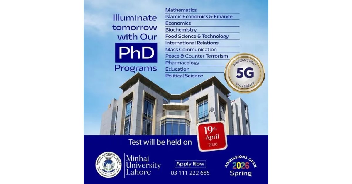 Minhaj University Lahore MU Admissions 2026