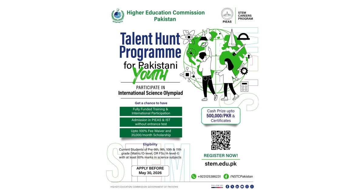 Talent Hunt Programme for Pakistani Youth